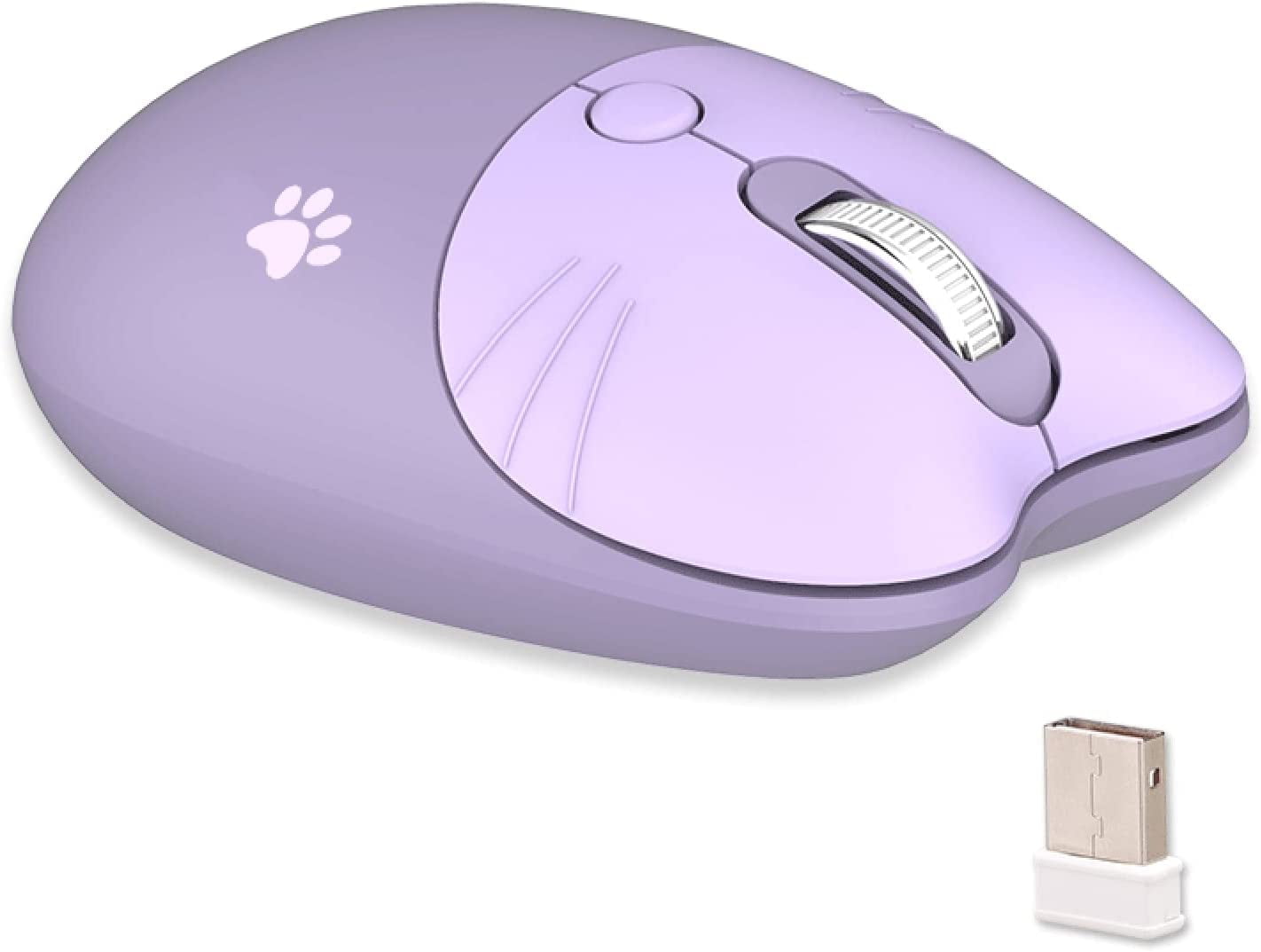 Cute Cat 2.4G Wireless Mouse, Lightweight Soundless, 3 Levels DPI ...