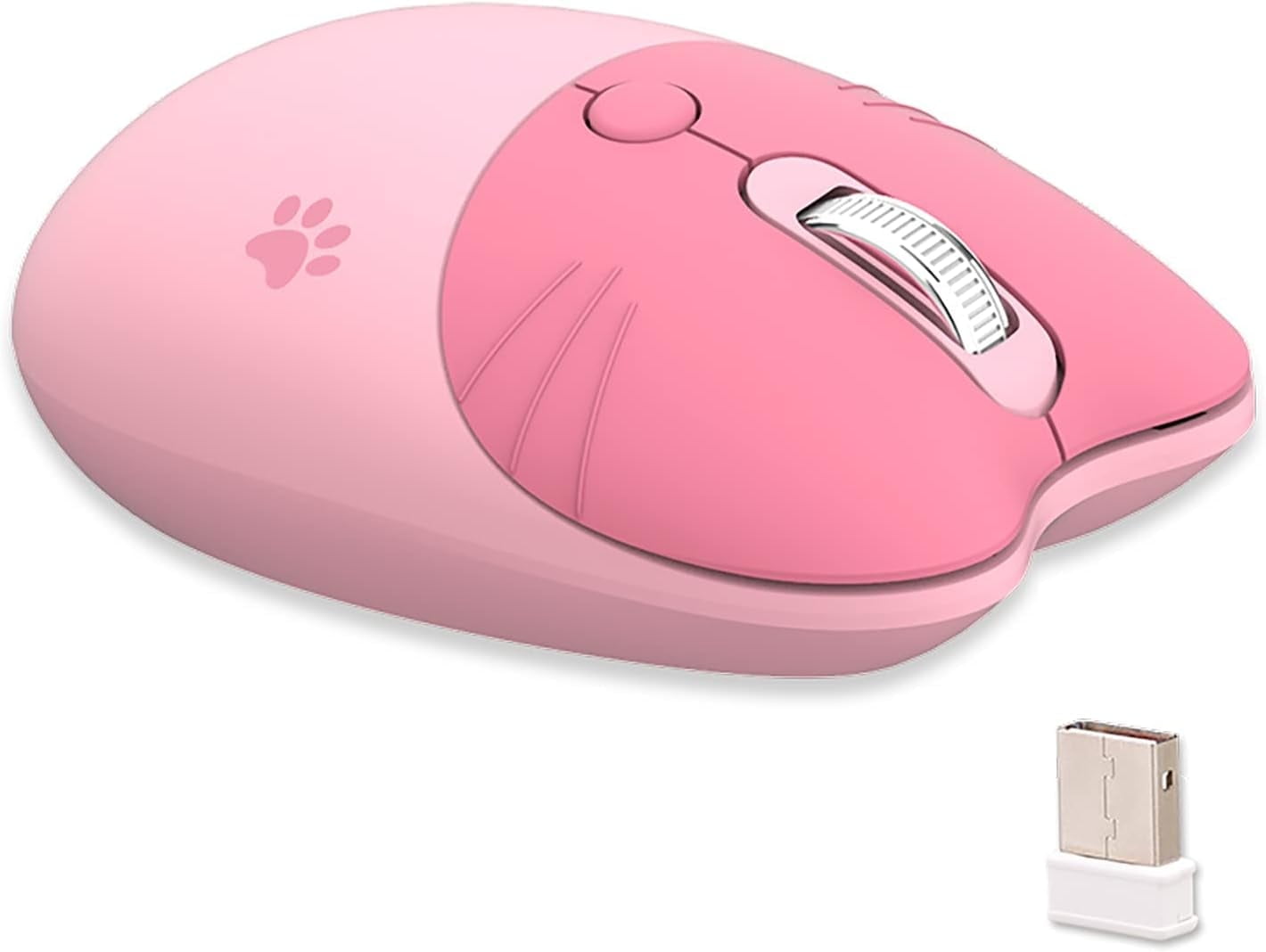 Cute Cat 2.4G Wireless Mouse, Lightweight Soundless, 3 Levels DPI ...