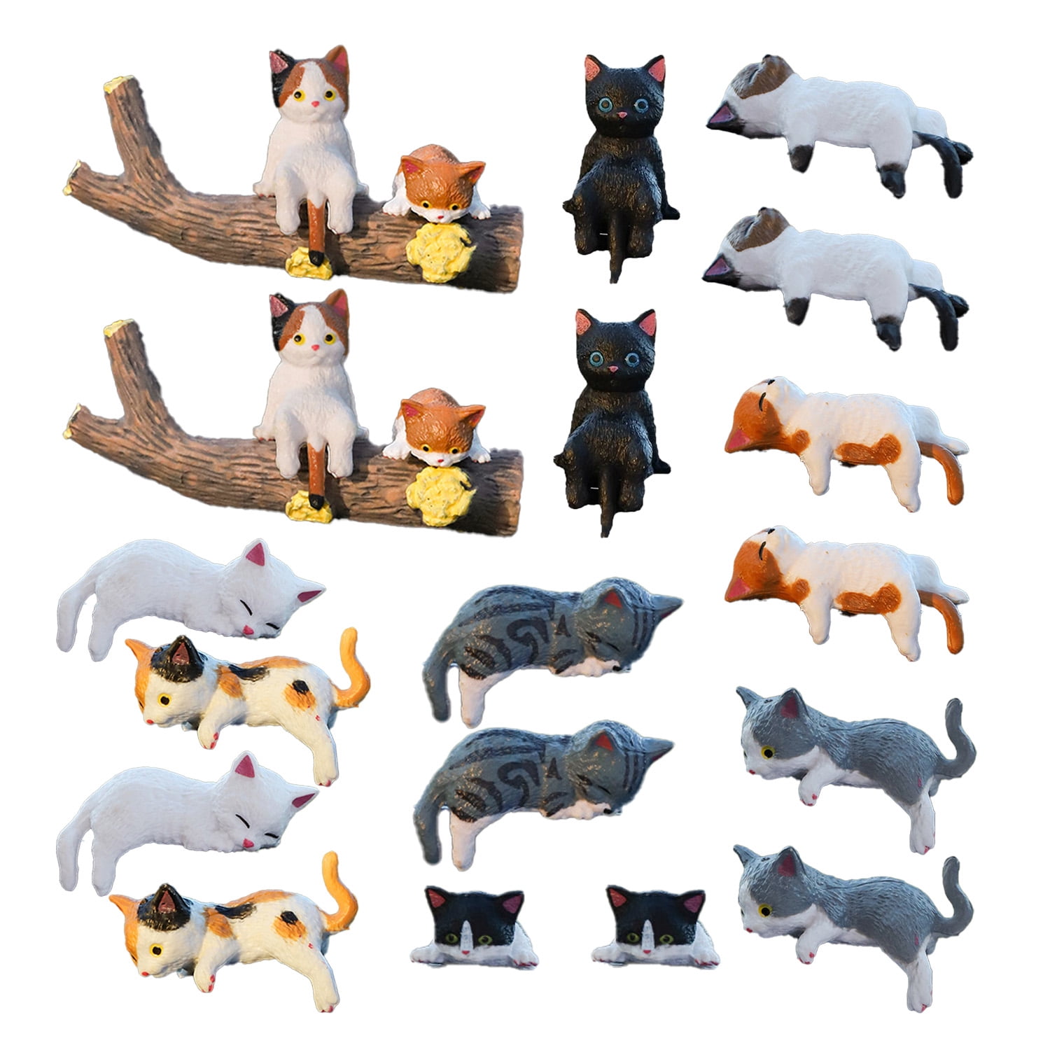 Cute Cat Animal Characters Toy Figure, Mniature Cat Collection ...