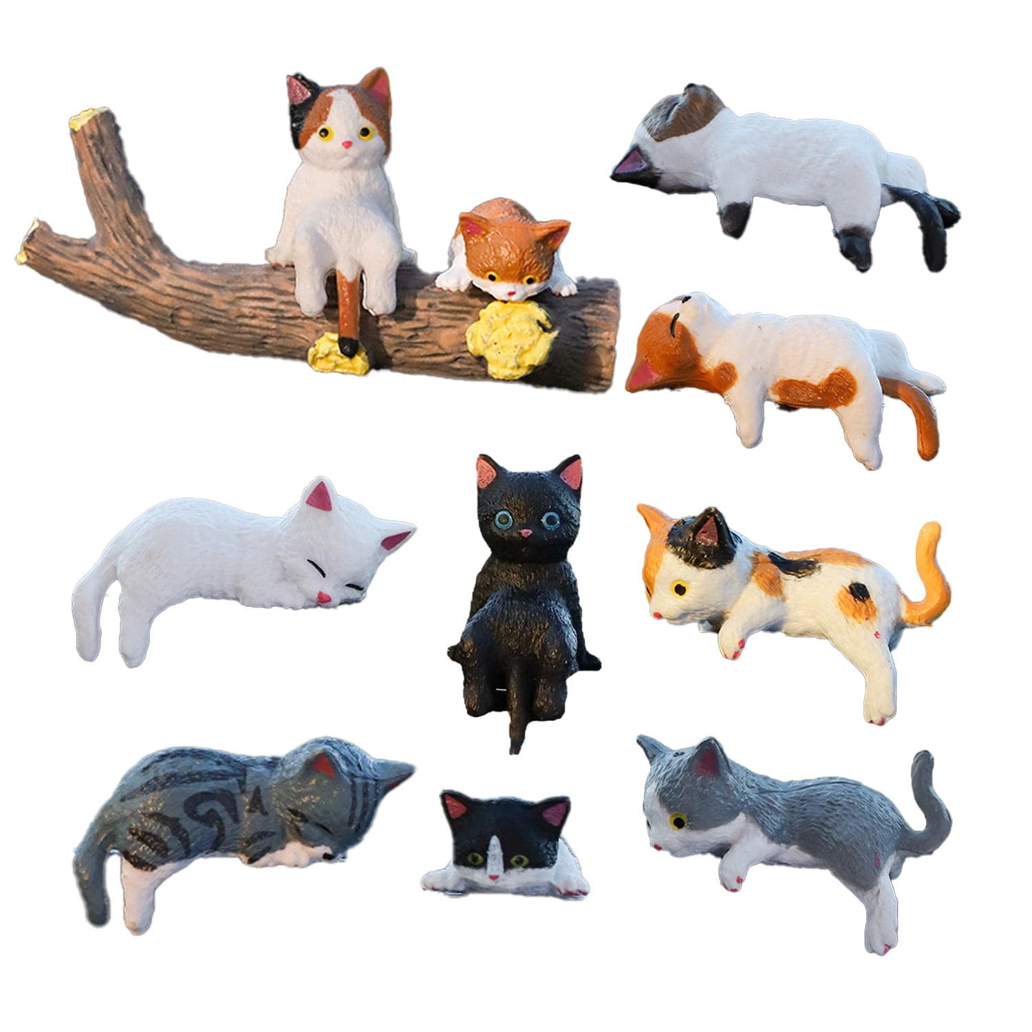 Cute Cat Animal Characters Toy Figure, Mniature Cat Collection ...