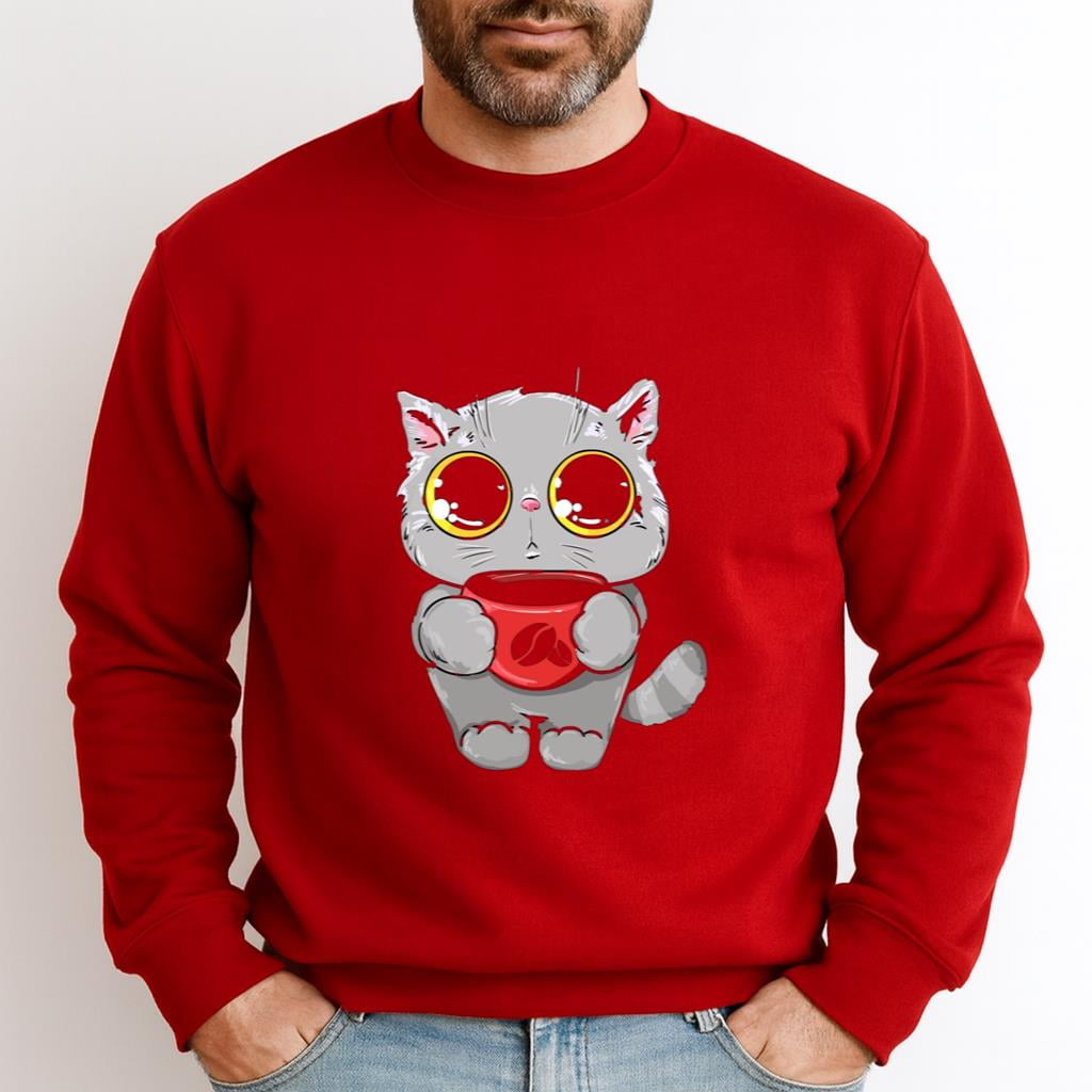 Cute Cat Asking For Coffee, Funny Paws Graphic, Pet G2242 Unisex ...
