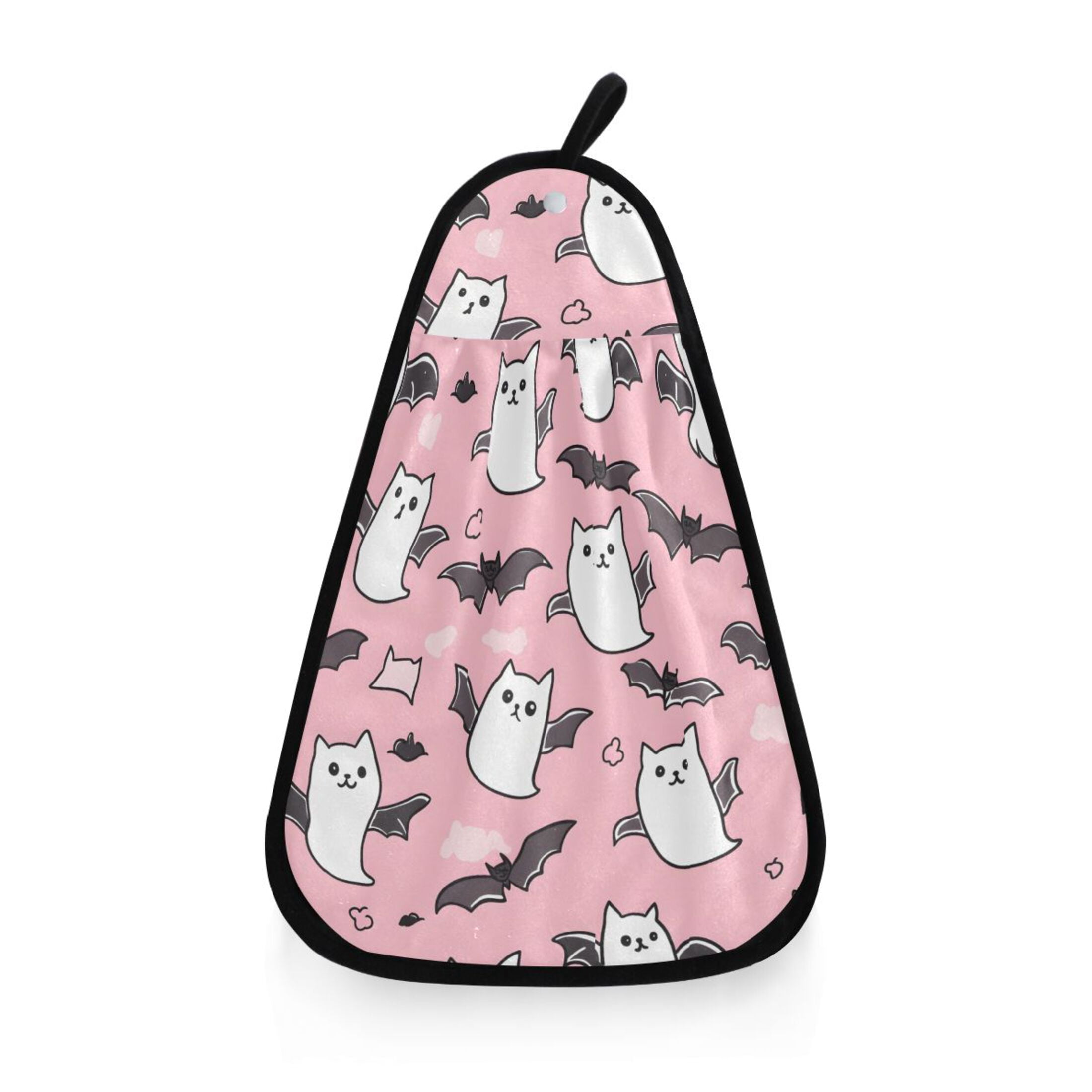 Cute Cat Bat Pattern Hand Towel Quick Drying Home Storage Kitchen Towel ...