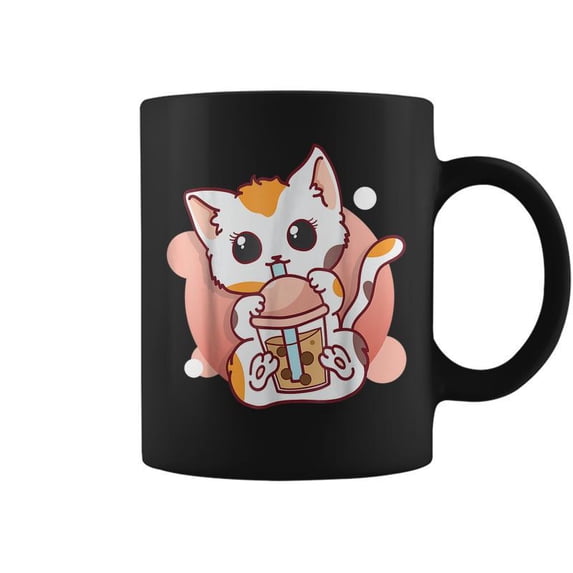 Cute Cat Boba Tea Bubble Tea Anime Kawaii Women Girls V2 Cof - Walmart.com