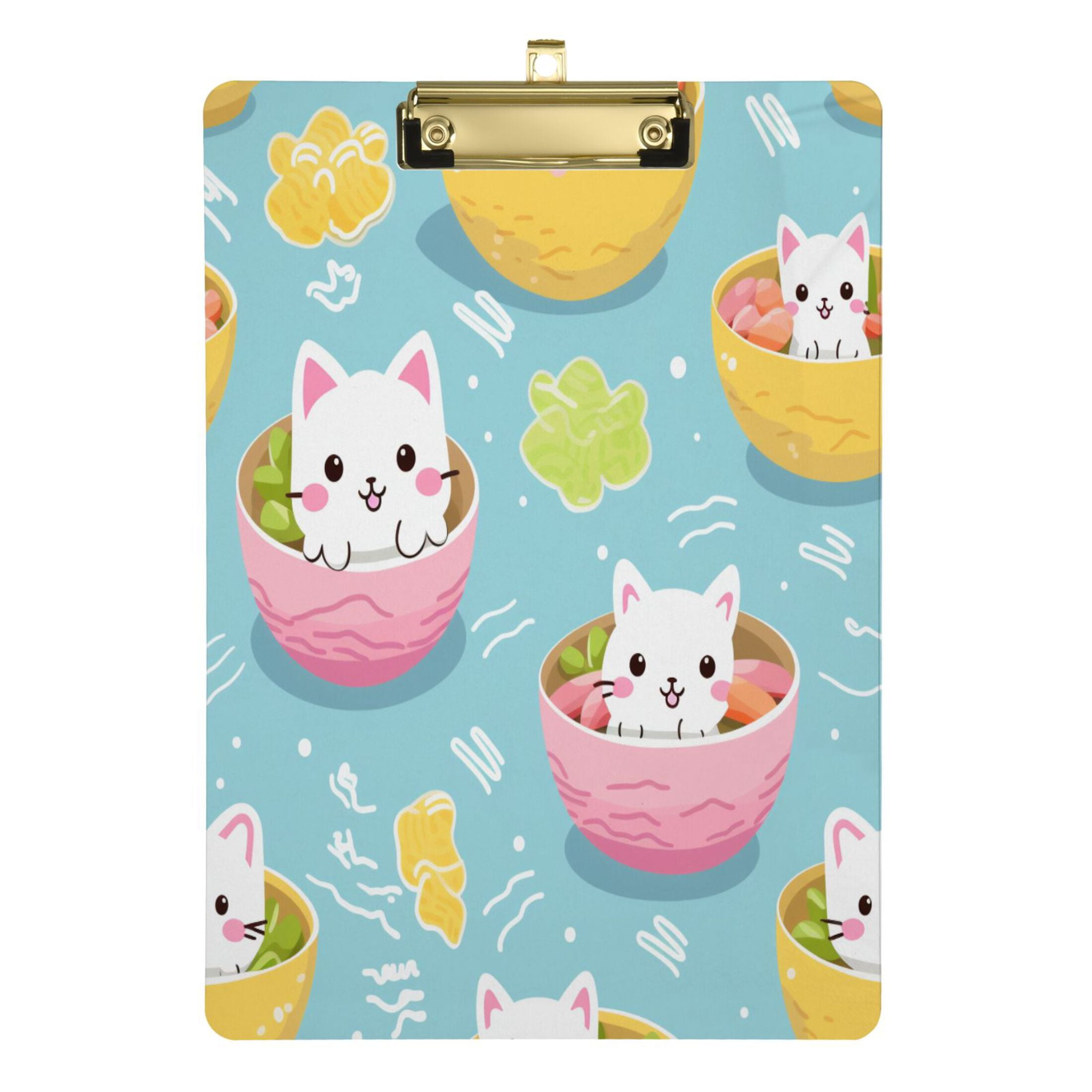 Cute Cat Cartoon Acrylic Clipboards A4 Standard Letter Size Clipboard ...
