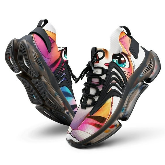 Cute Cat Cartoon Art Walking Shoes for Men Woman Lightweight Tennis ...