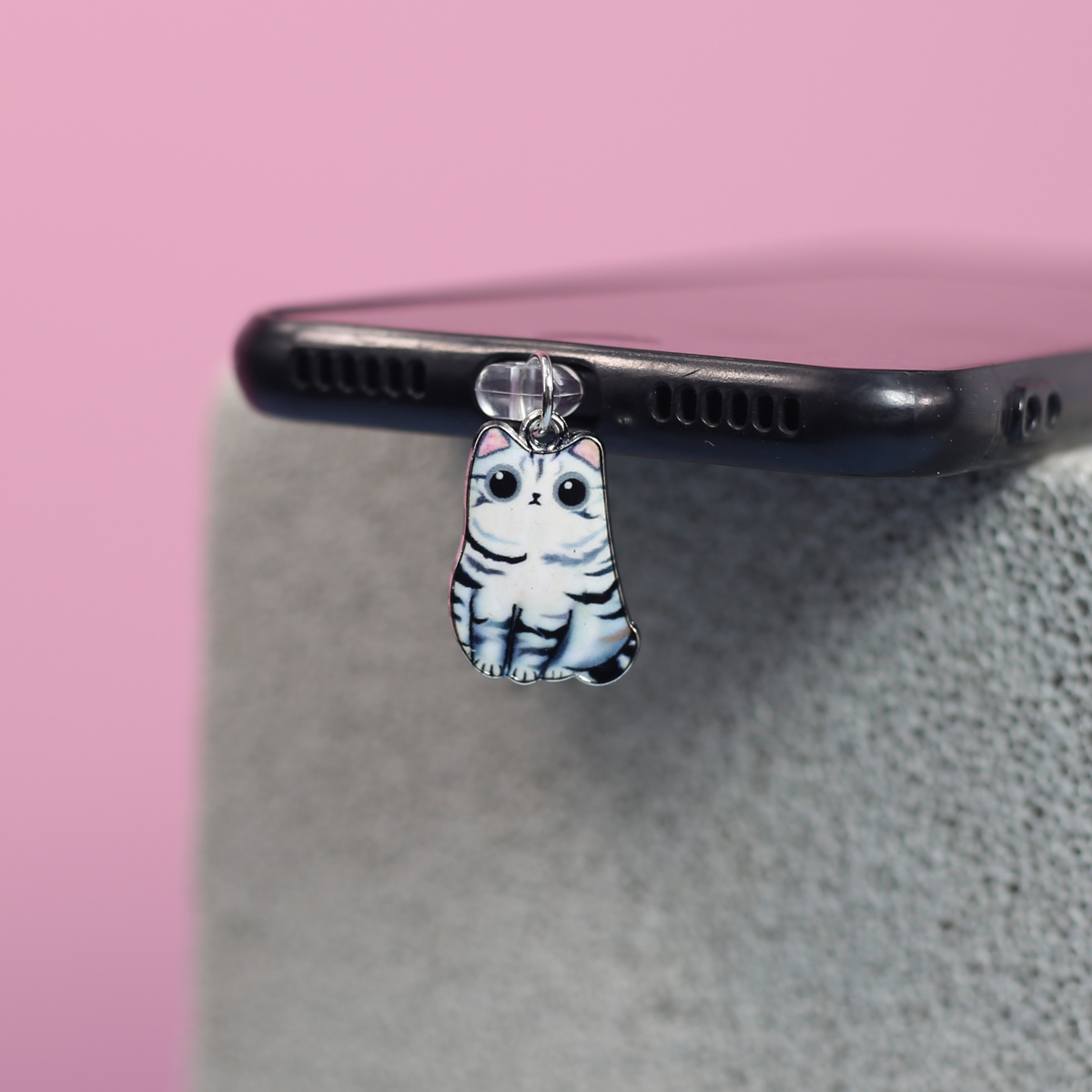 Cute Cat Cartoon Cat Phone Dust Plug Pendant Hanging Accessory For ...
