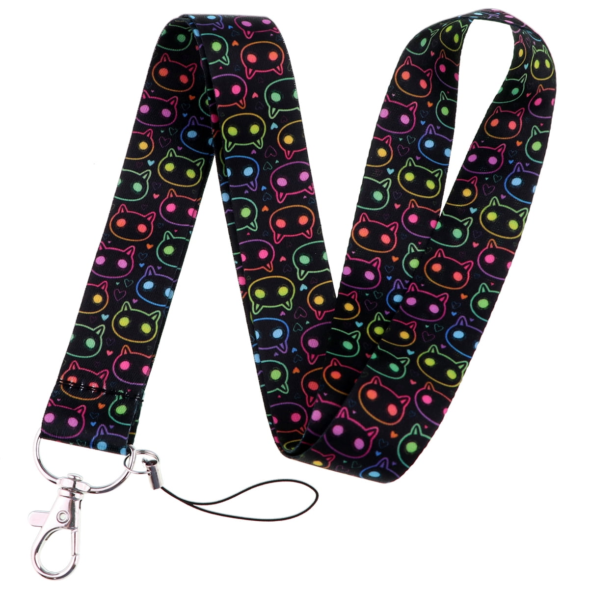 Cute Cat Cartoon Lanyard For Friend Key ID Card Gym Phone Straps USB ...