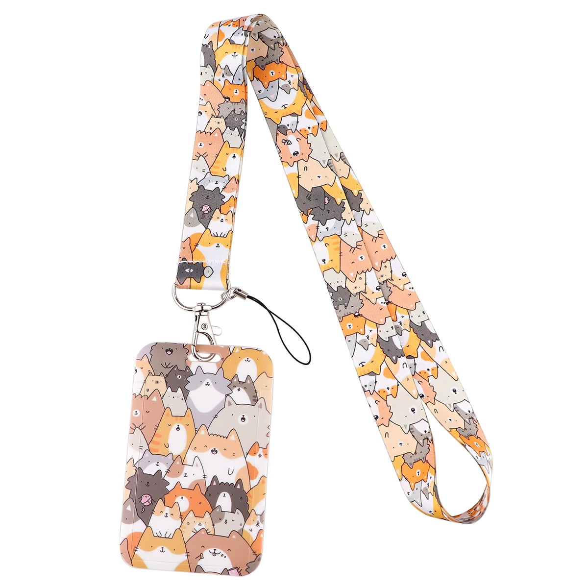 Cute Cat Cartoon Lanyard For Friend Key ID Card Gym Phone Straps USB ...