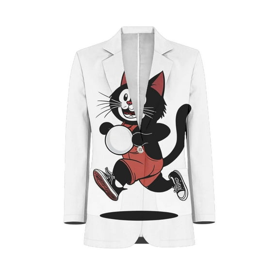Cute Cat Cartoon Print Men Blazers Slim Clothing Summer Jacket Man ...