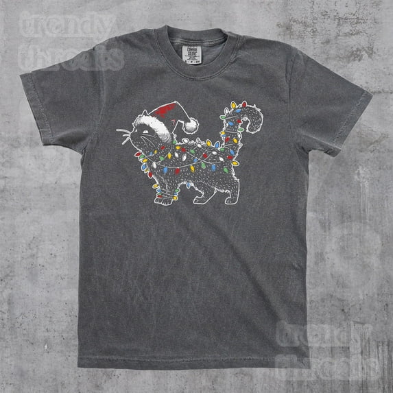 Cute Cat Christmas Shirt, Merry Cat Shirt, Christmas Cat Graphic Tee ...