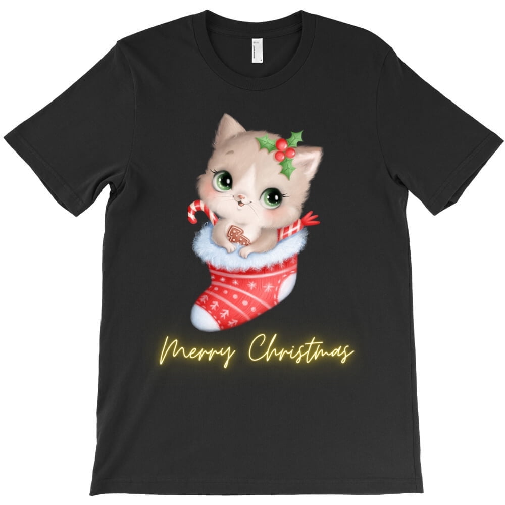 Cute Cat Christmas Stocking Funny Holiday Day 2022 Graphic - Eco ...