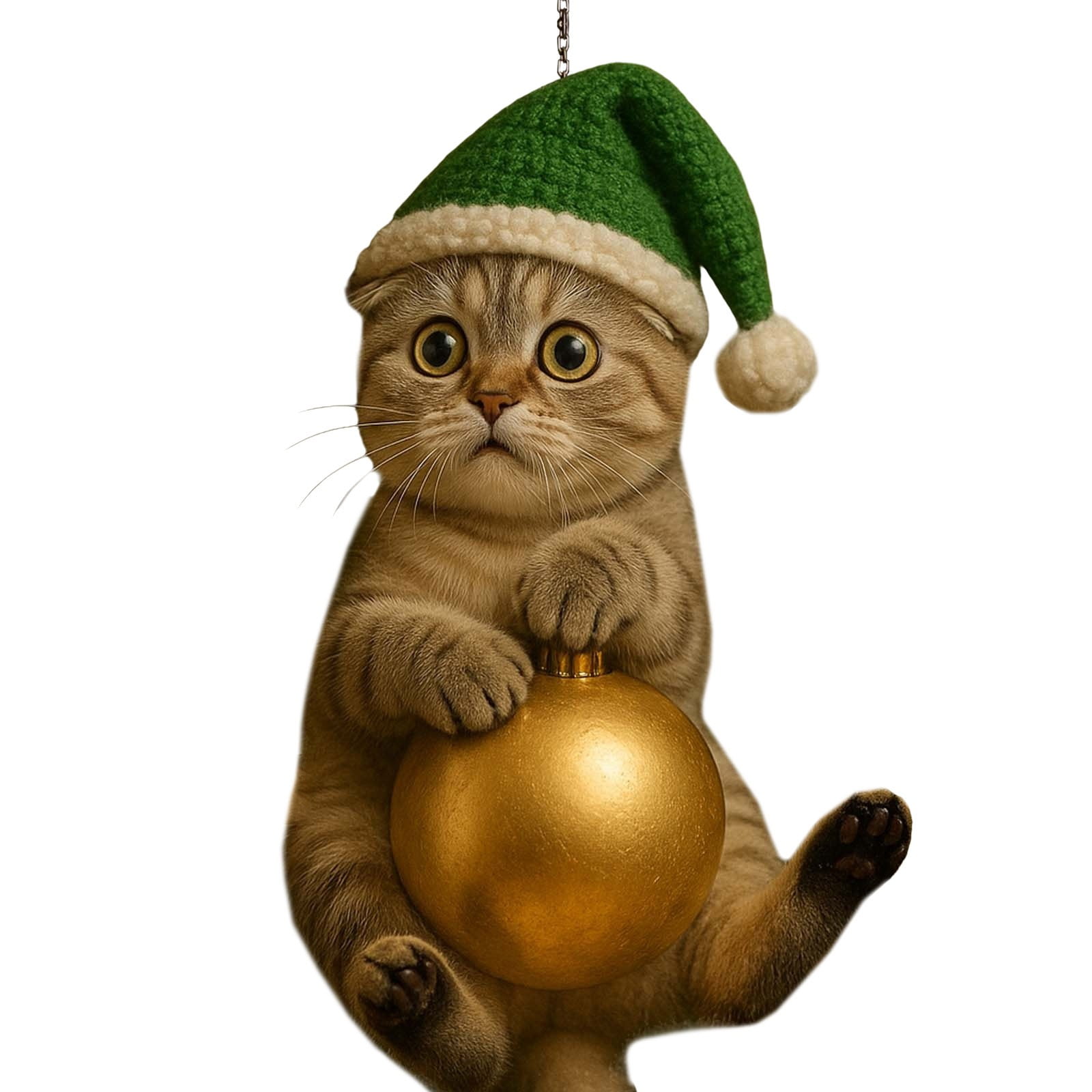 Cute Cat Christmas Tree Ornament christmas ornaments Festive Feline Fun ...