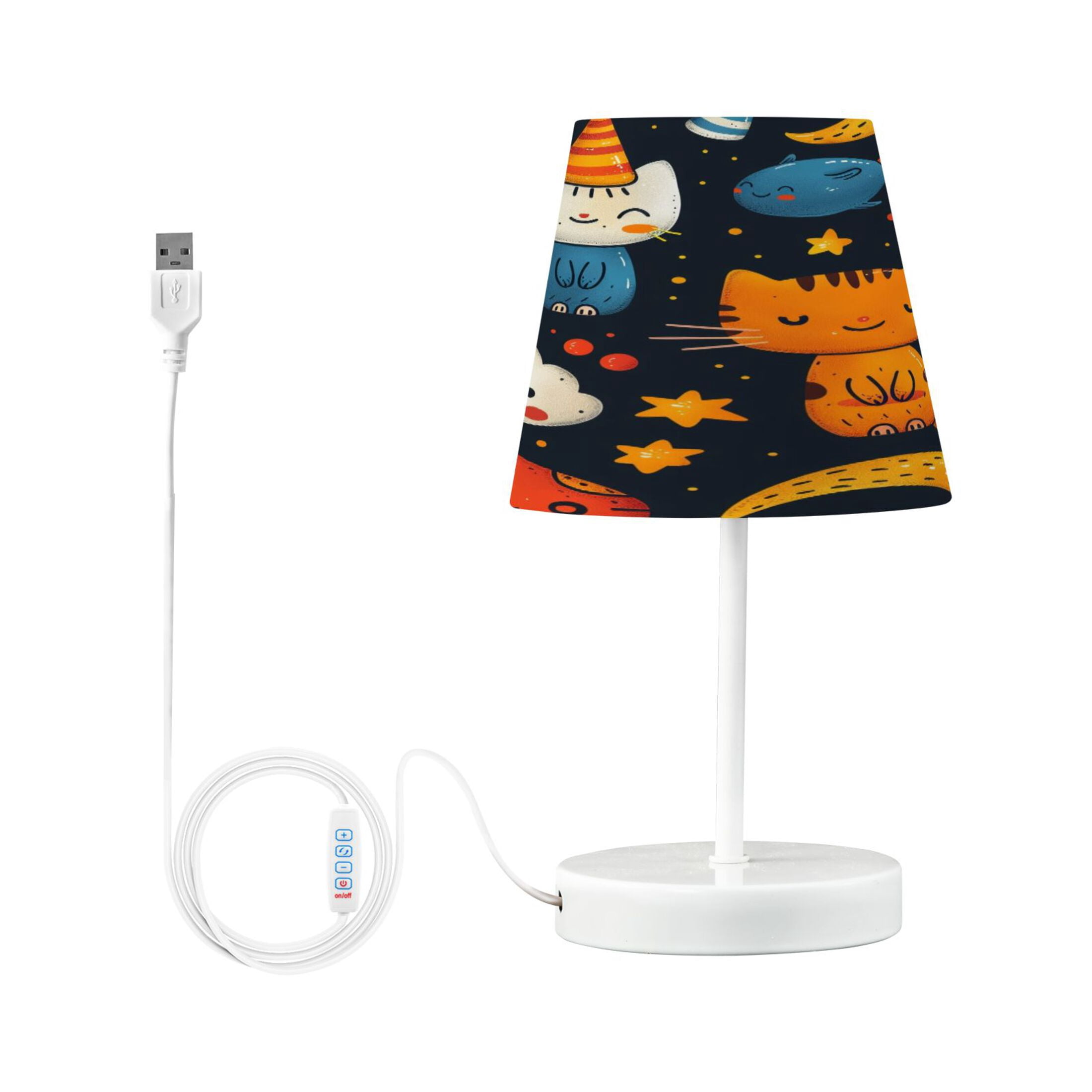 Cute Cat Cloud Desk Lamp LED Table Nightstand Lamps with 3 Color ...