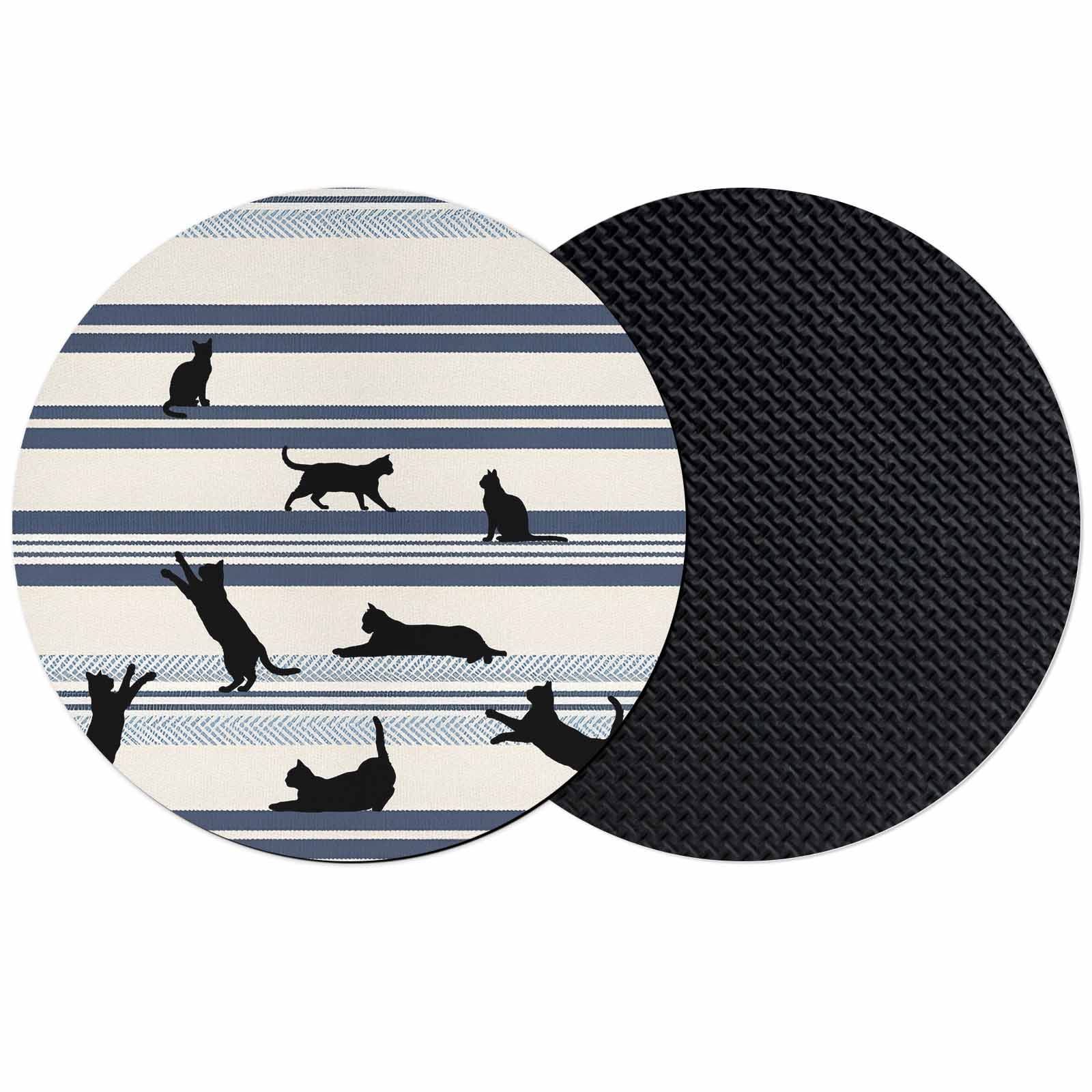 Cute Cat Coasters Set of 2, Absorbent Coasters for Drinks, Funny ...