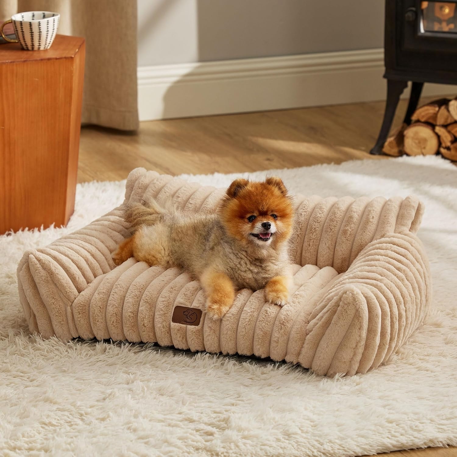 Cute Cat Couch for Pets - Fluffy Small Dog Sofa with Premium Soft ...