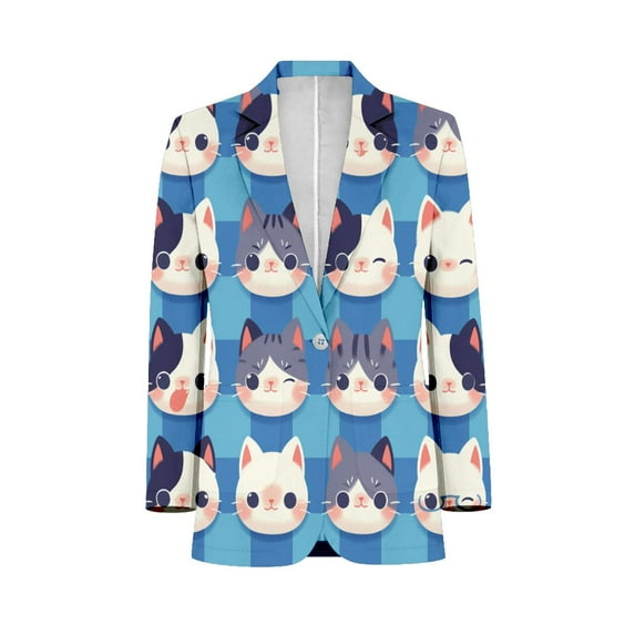 Cute Cat Customized Men's Suits full man Shawl Collar Gentleman Suits ...