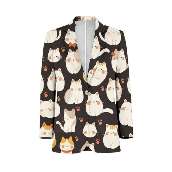 Cute Cat Customized Men's Suits full man Shawl Collar Gentleman Suits ...