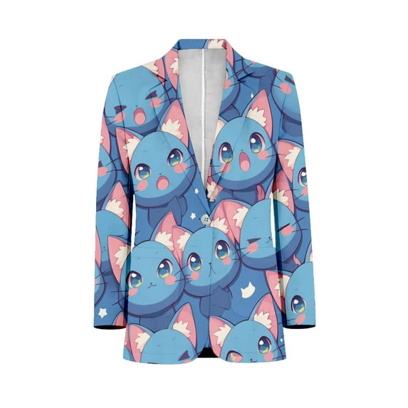 Cute Cat Customized Men's Suits full man Shawl Collar Gentleman Suits ...