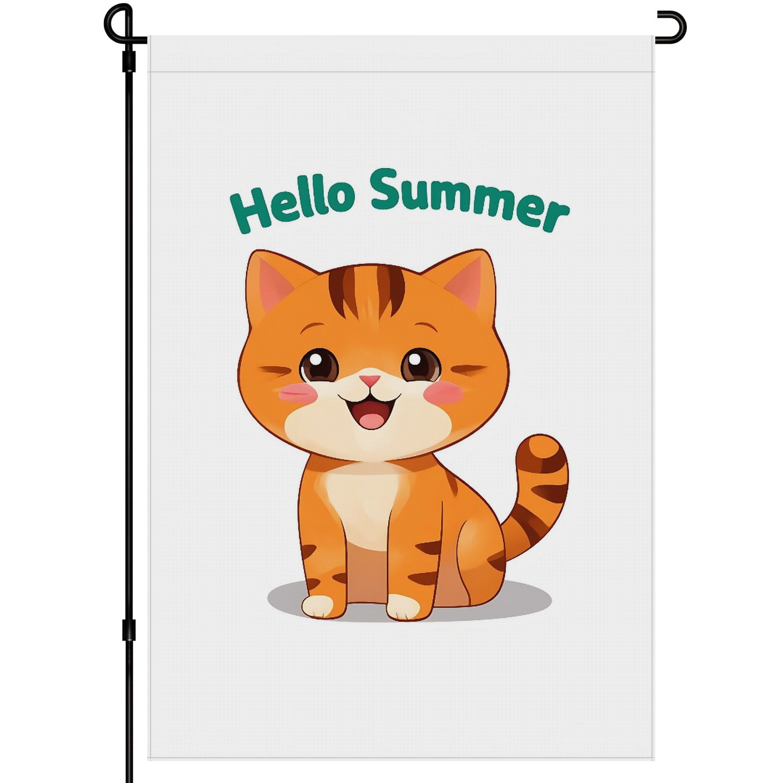Cute Cat Double Colored Garden Flags for Outdoor for Outdoor Home Front ...