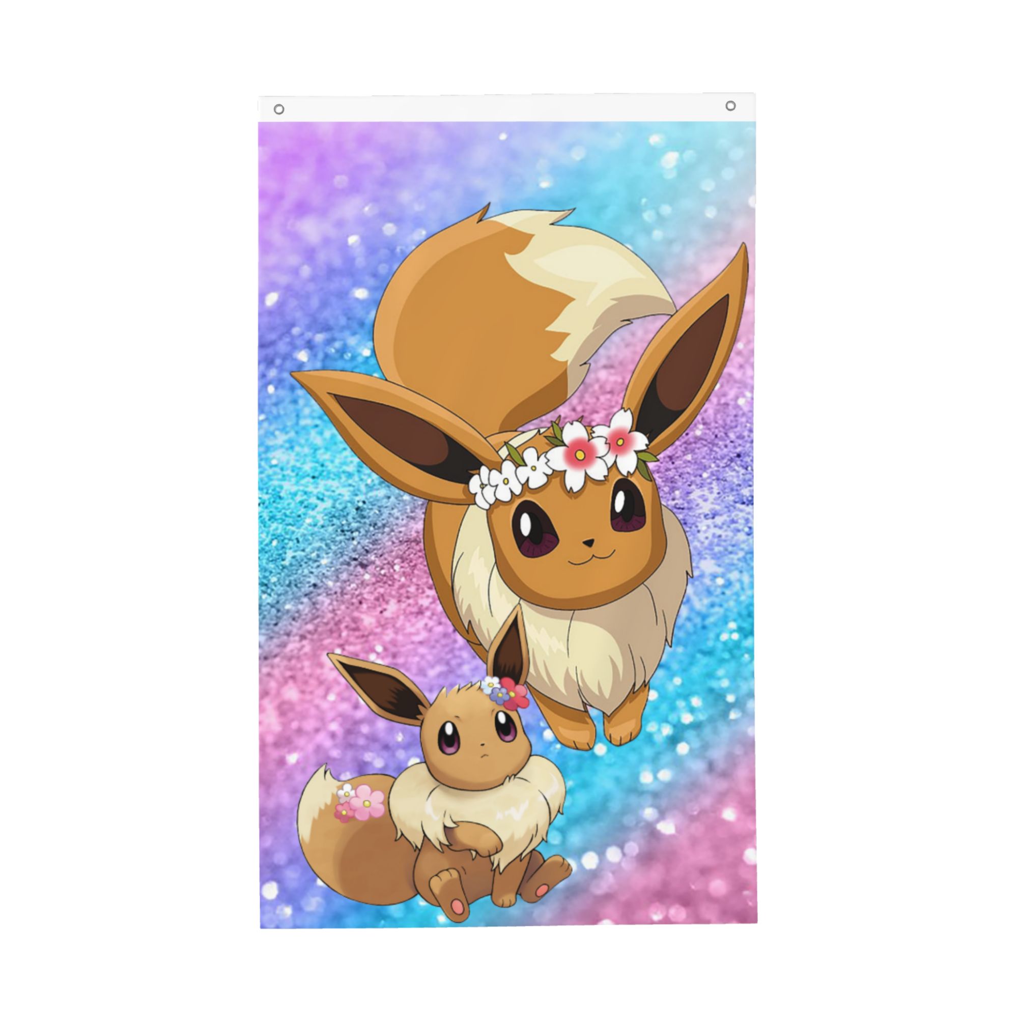 Cute Cat Eevee 3x5FT Flag Garden Flags Vertical Double Sized Yard ...
