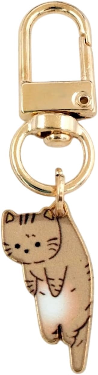 Cute Cat Enamel Keychain Set - Calico Ca, Cow Cat, Ragdoll Cat, Ginger ...