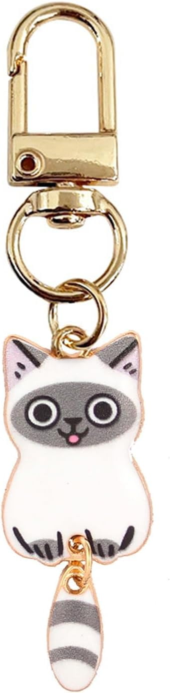 Cute Cat Enamel Keychain Set - Calico Ca, Cow Cat, Ragdoll Cat, Ginger ...