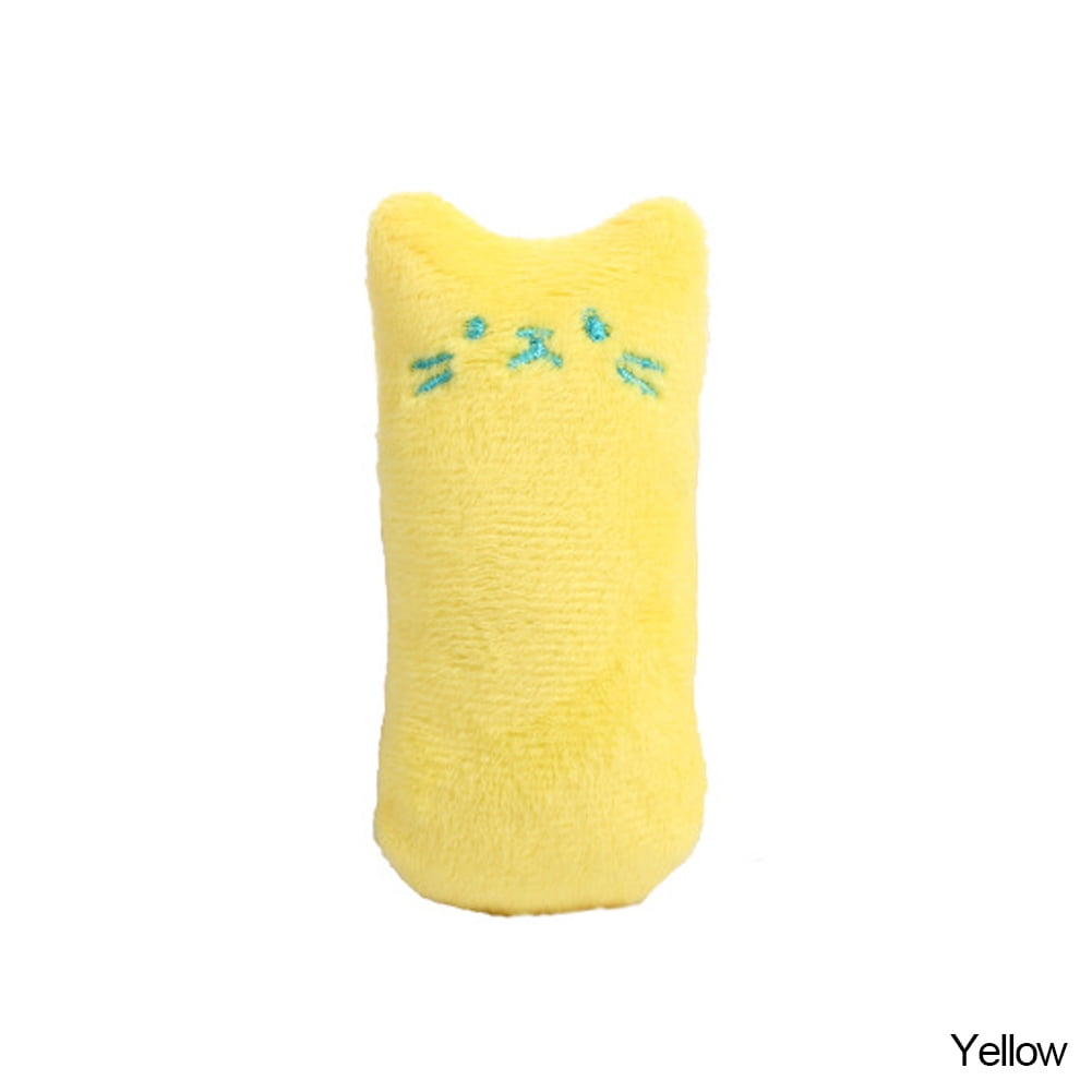 Cute Cat Face Catnip Cats Toy Kitten Teeth Chewing Biting Plush Toys ...