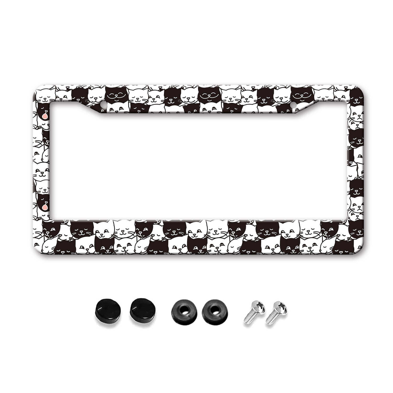 Cute Cat Face License Plate Frames Personalized License Plate Frames ...