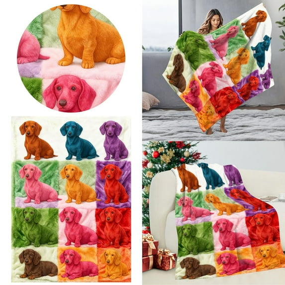 Cute Cat Flannel Blanket Cozy Animal Theme Soft Comfort For Kids Adults ...