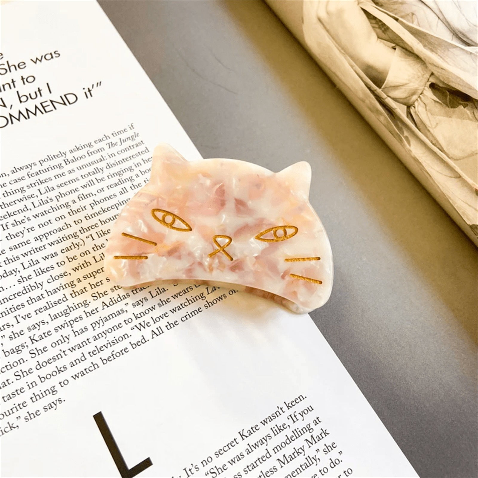 Cute Cat Hair Clips Funny Hair Clips for Ladies French Leopard Print ...