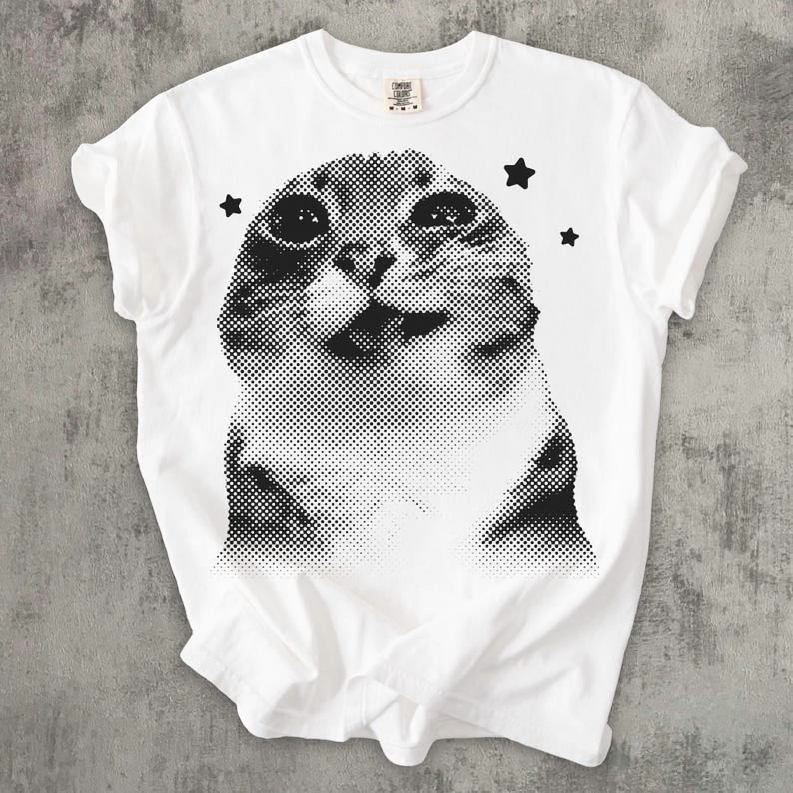 Cute Cat Halftone Dot Art Graphic Minimalist Animal Design Unisex ...