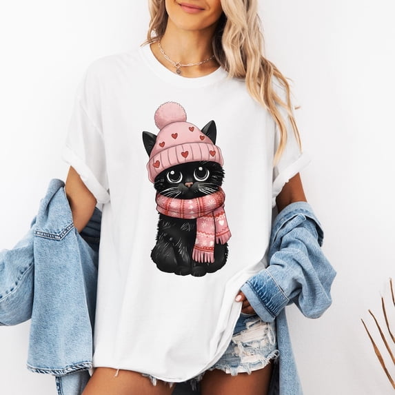 Cute Cat Heart Valentines Shirt | Cat Lover Holiday Graphic Tee Unisex ...
