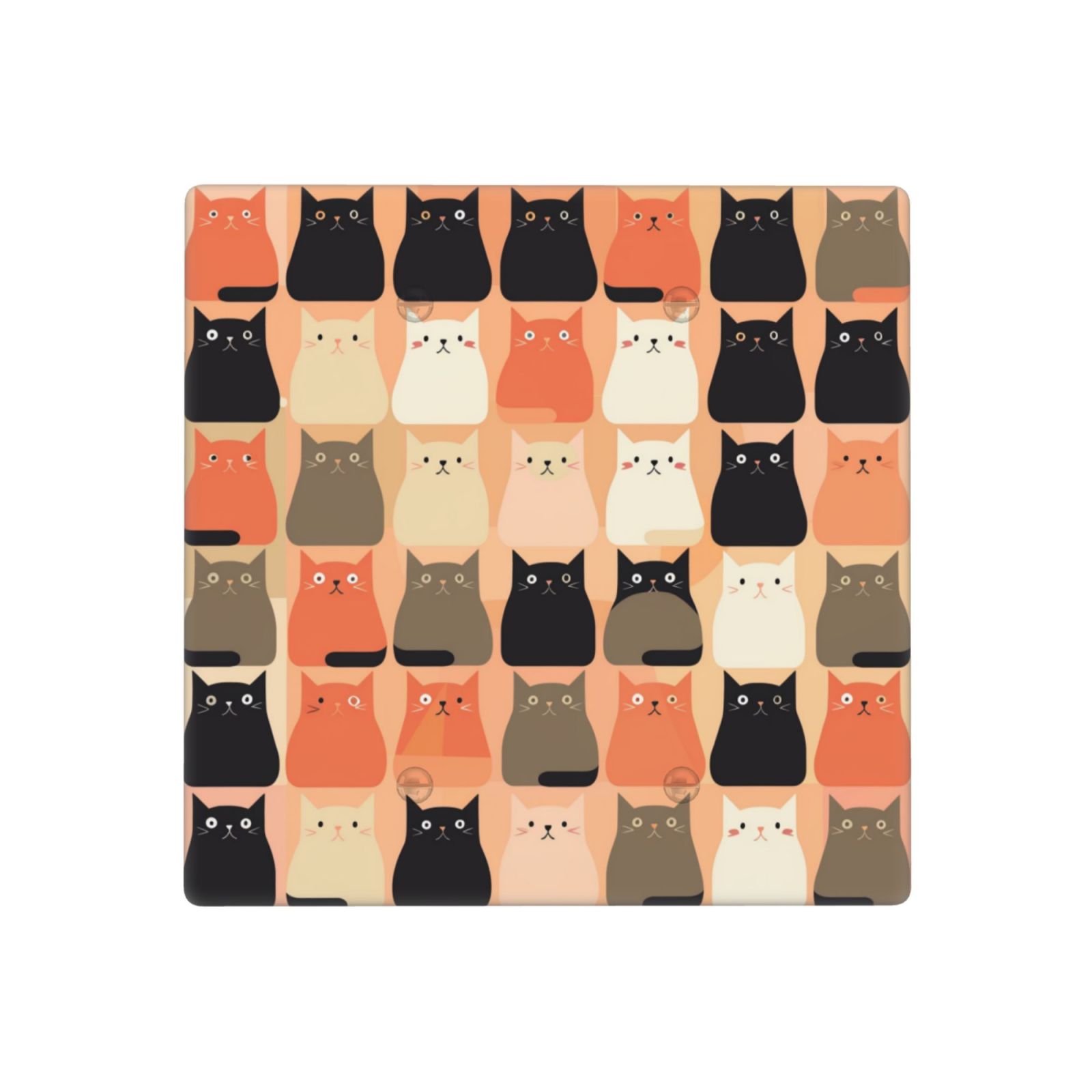 Cute Cat Icons Switch Cover Decorative Wall Plate / 2-Gang Blank ...