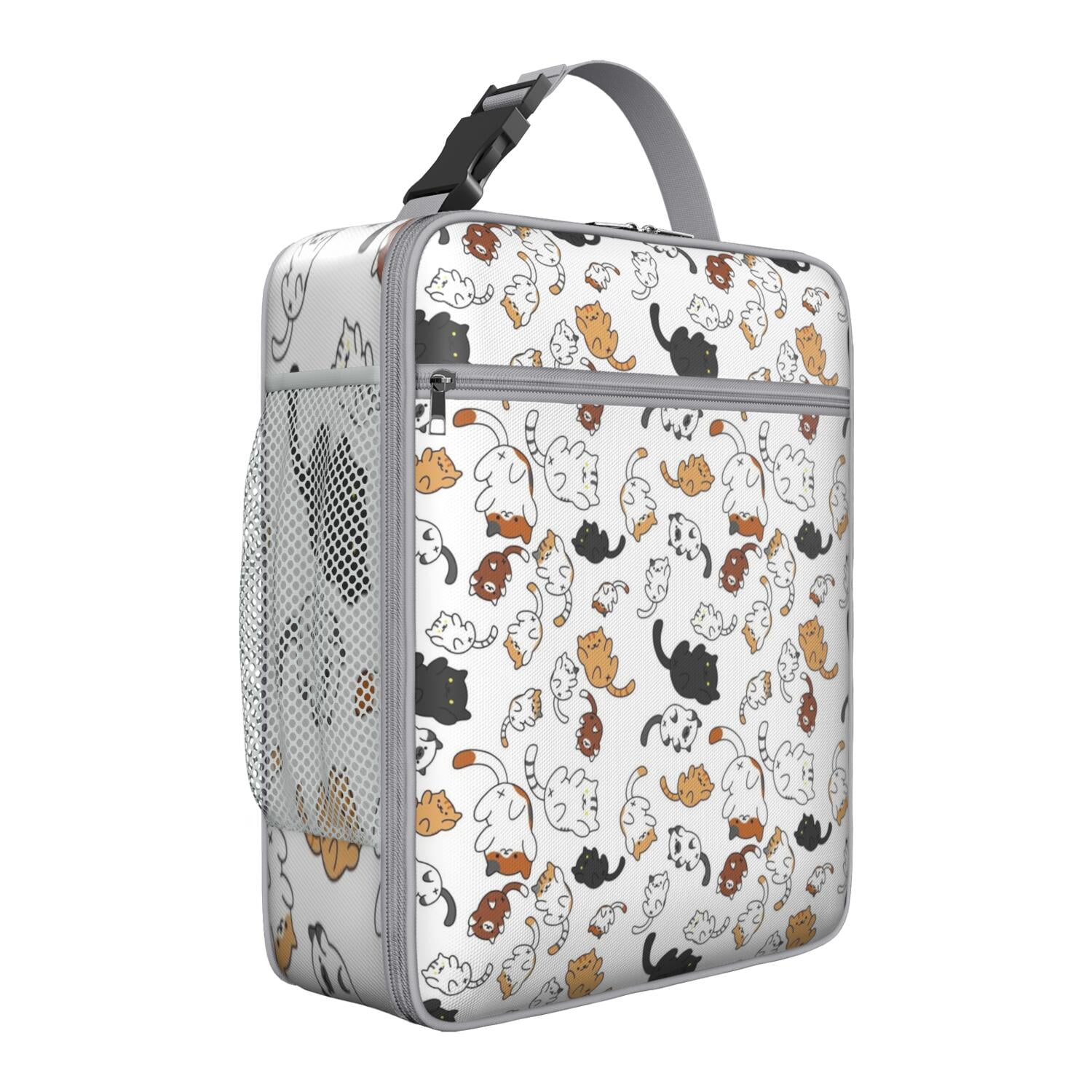 Cute Cat Insulated Lunch Bag – Portable Waterproof Thermal Cooler Tote ...