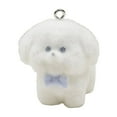 Cute Cat Keychain Bag Charms Fuzzy Decor Gifts Cat Lovers Cute White ...