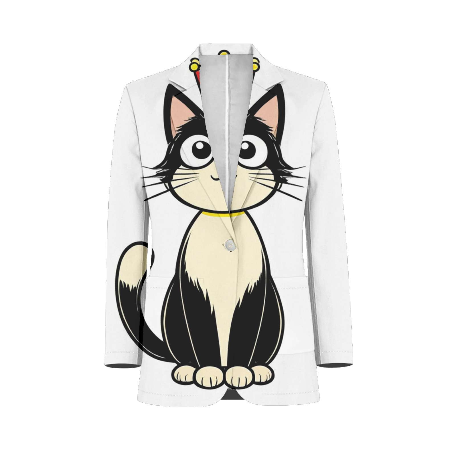 Cute Cat King Crown Customized Men's Suits full man Shawl Collar ...