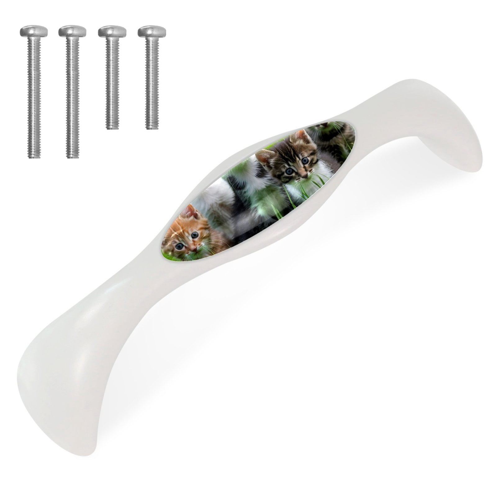 Cute Cat Kitchen Cabinet Pull Knobs Drawer Hardware Handles for Door ...