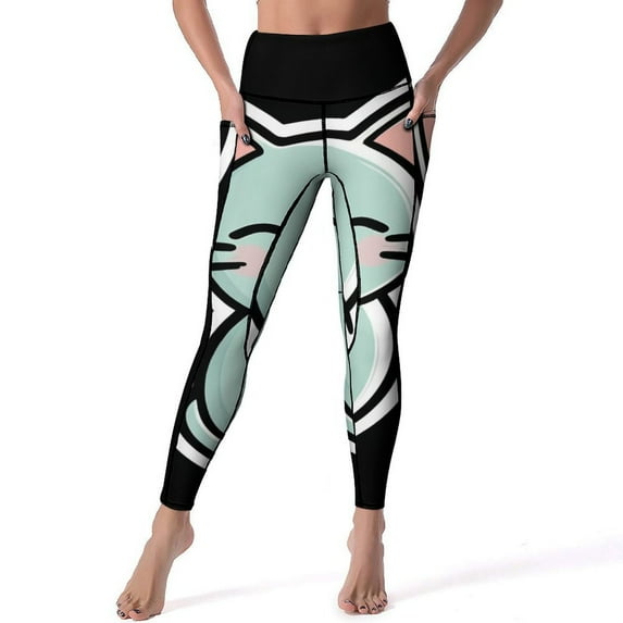 Cute Cat Leggings Gym Wear Gym Sportswear Woman Tight Fitting Woman ...