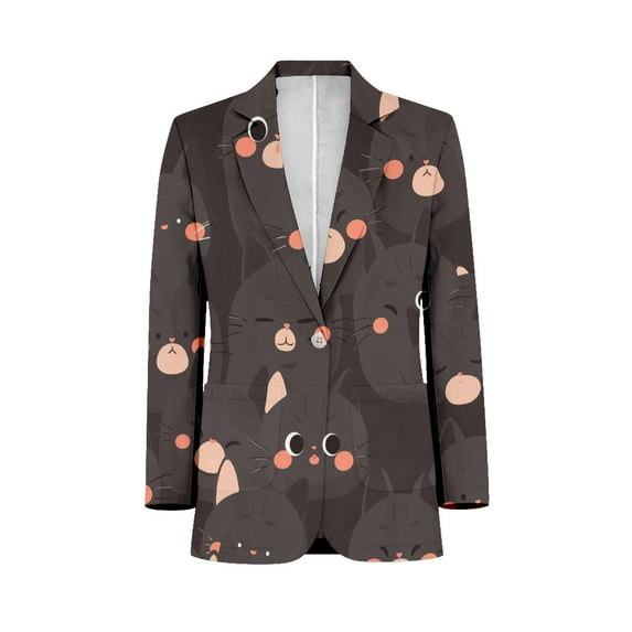 Cute Cat Men Blazers Slim Clothing Summer Jacket Man Oversize Daily ...