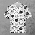 Cute Cat Meow Hawaiian Shirt for Men, Funny Mens Hawaiian Shirts Button ...