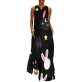 Cute Cat Moon Stars Pattern Long Dress luxury evening dresses women ...