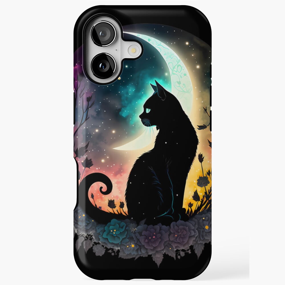 Cute Cat Motifs Minimal Modern Pattern Art iPhone Case 17 to 11 Pro Max ...