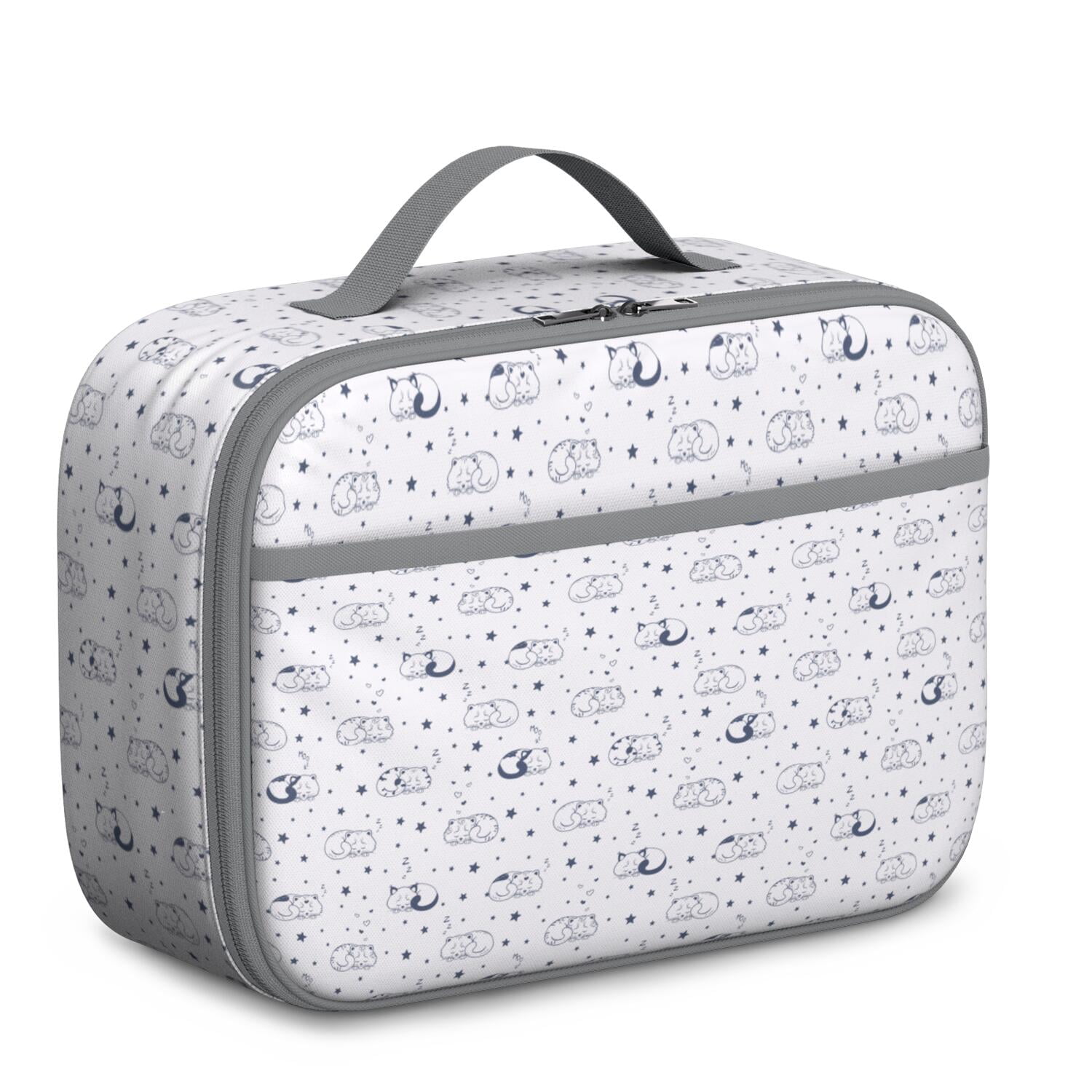 Cute Cat Pattern Small Lunch Box - Durable Oxford Cloth, Leakproof ...