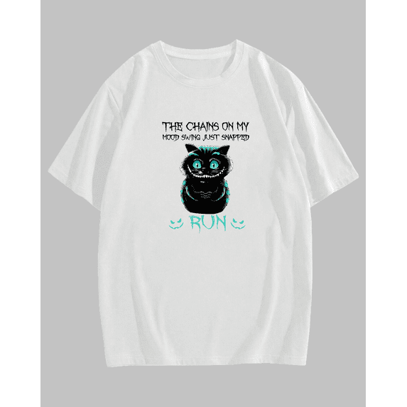 Cute Cat Pattern T-shirt- - Walmart.com
