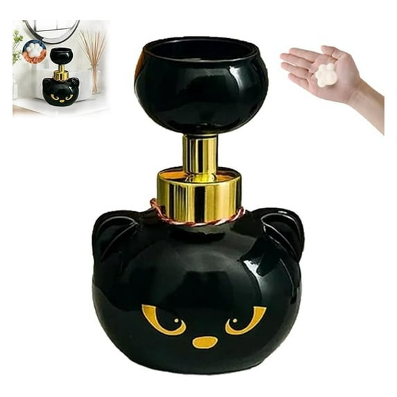 Cute Cat Paw Foam Soap Dispenser, Cat Pawprint Soap, Black Cats ...