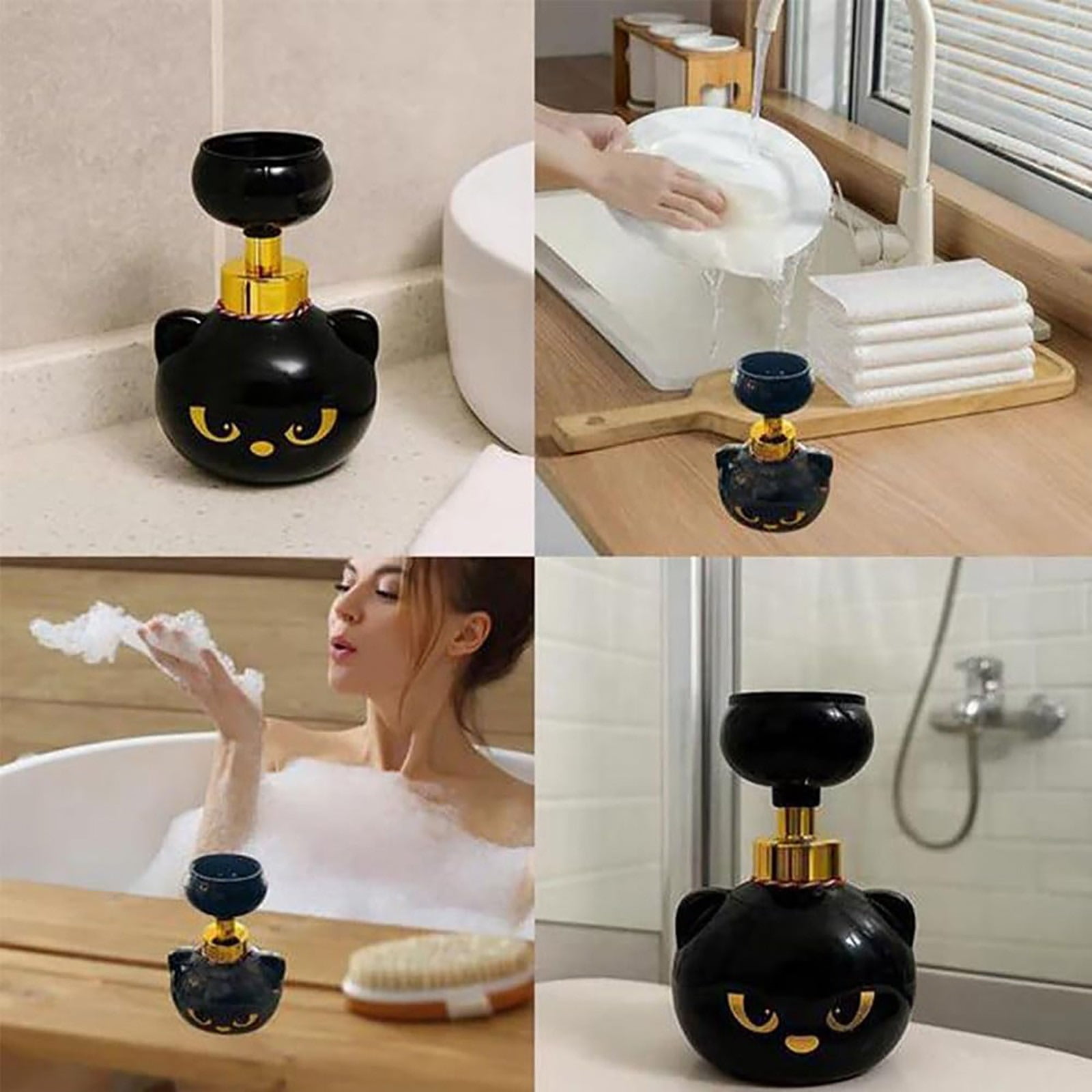 Cute Cat Paw Foam Soap Dispenser Cats Pawprint Soaps Pump Bottle ...