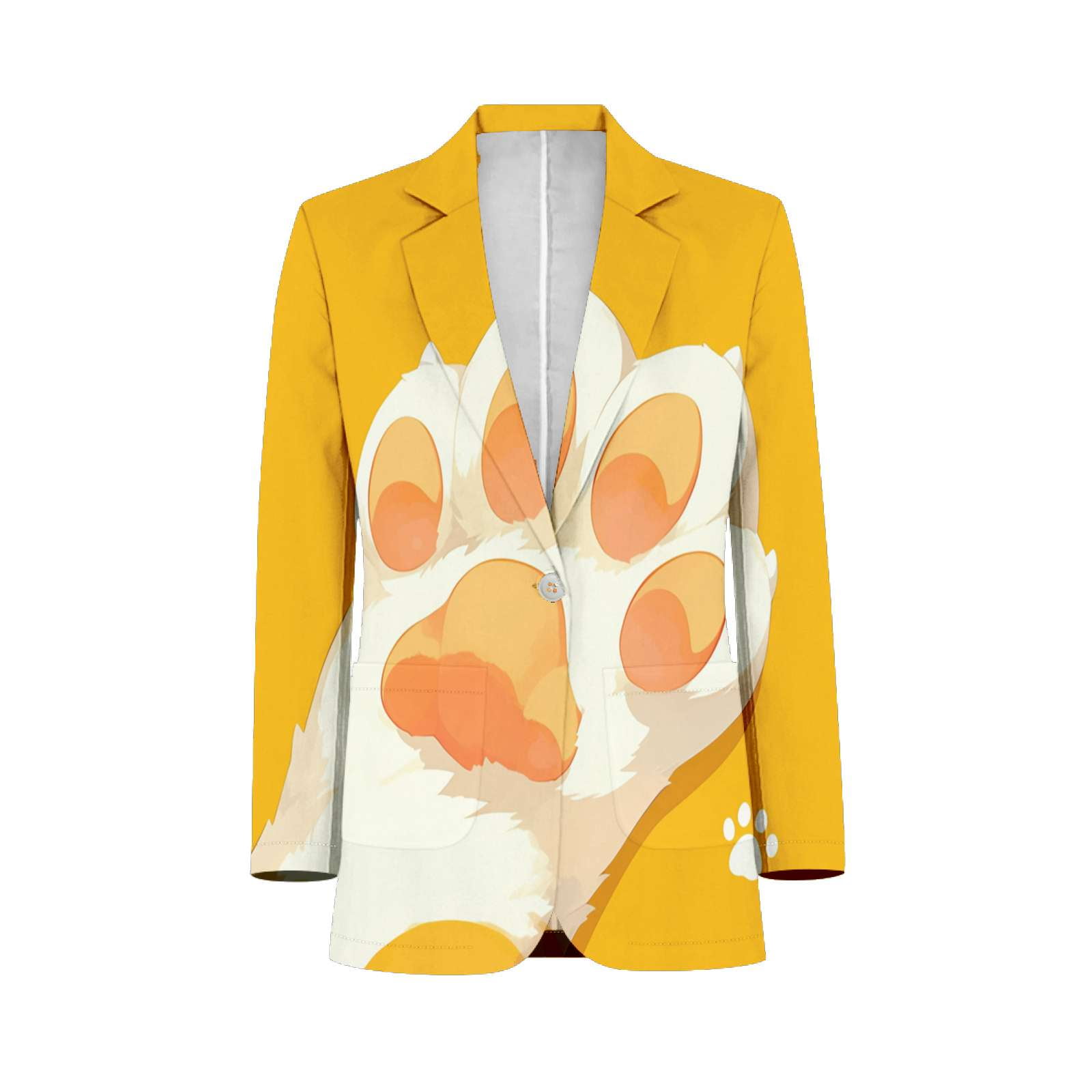 Cute Cat Paw Mens Suits Shawl Collar Slim Fit Suit Mens Groom Jacket ...