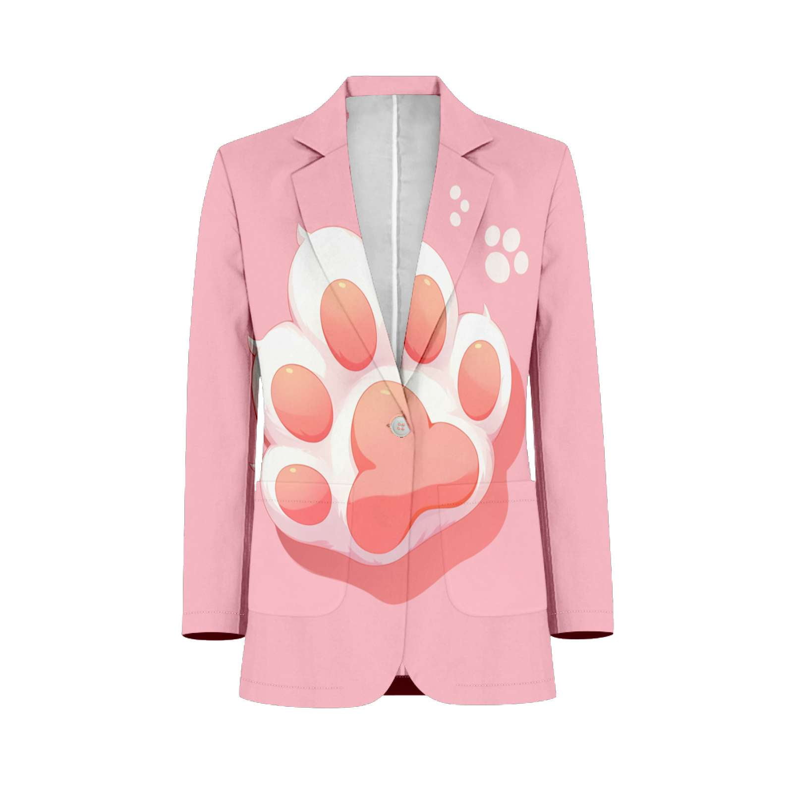 Cute Cat Paw Mens Suits Shawl Collar Slim Fit Suit Mens Groom Jacket ...