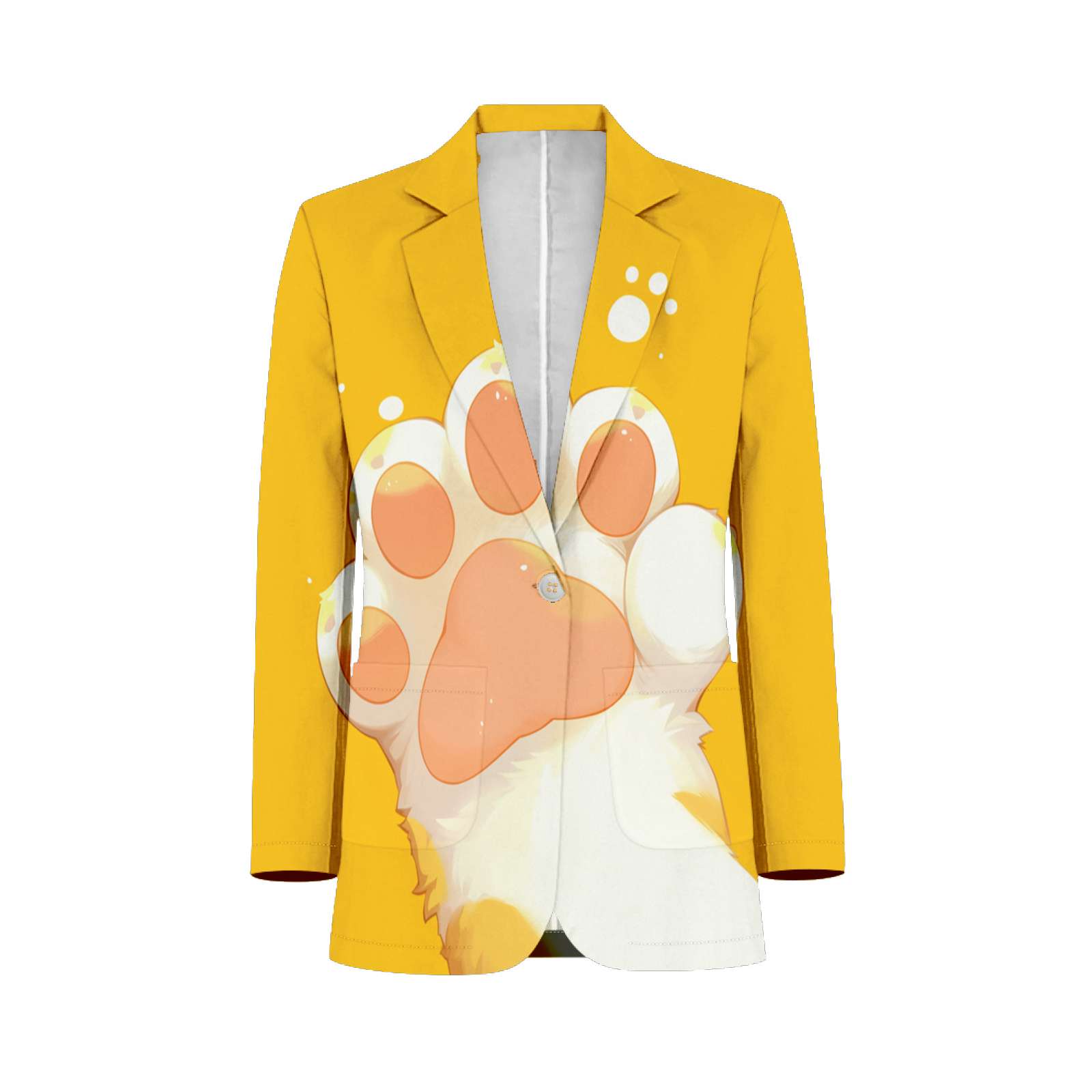 Cute Cat Paw Mens Suits Shawl Collar Slim Fit Suit Mens Groom Jacket ...