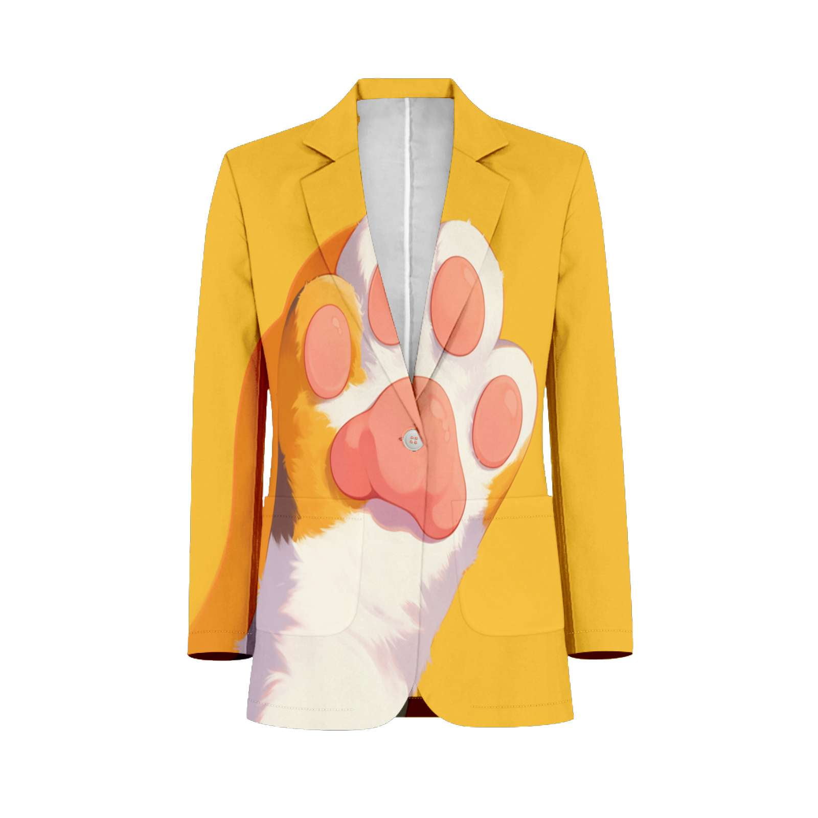 Cute Cat Paw Mens Suits Shawl Collar Slim Fit Suit Mens Groom Jacket ...